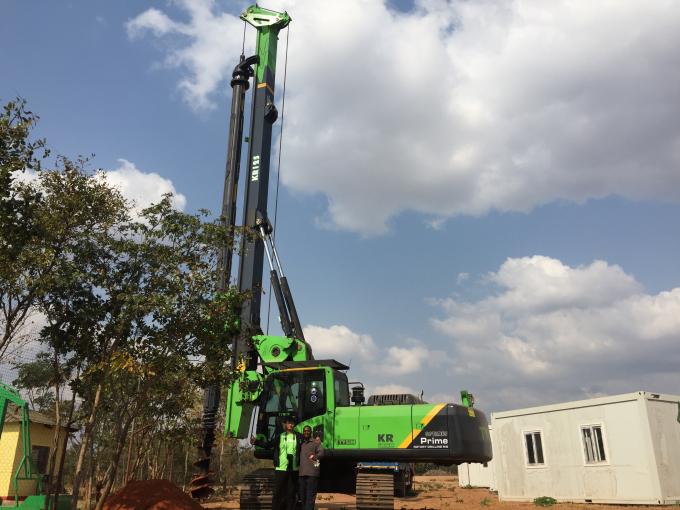 Auxiliary Winch Line Pull 60 kN Hydraulic Piling Rig / Pile Foundation ...