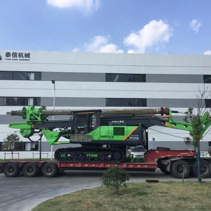 Auxiliary Winch Line Pull 60 kN Hydraulic Piling Rig / Pile Foundation ...