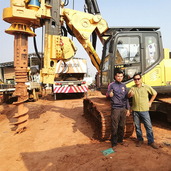 KR125M CFA Hydraulic Rotary Piling Rig Machine With 60 KN Pull 60 M/Min ...