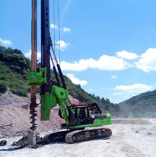 20m Kr60c Rotary Hydraulic Drilling Rig With Cat Chassis Pile ...
