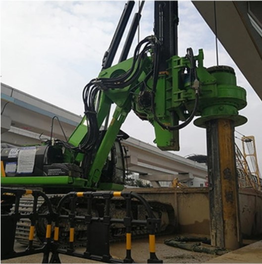 20m Kr60c Rotary Hydraulic Drilling Rig With Cat Chassis Pile ...