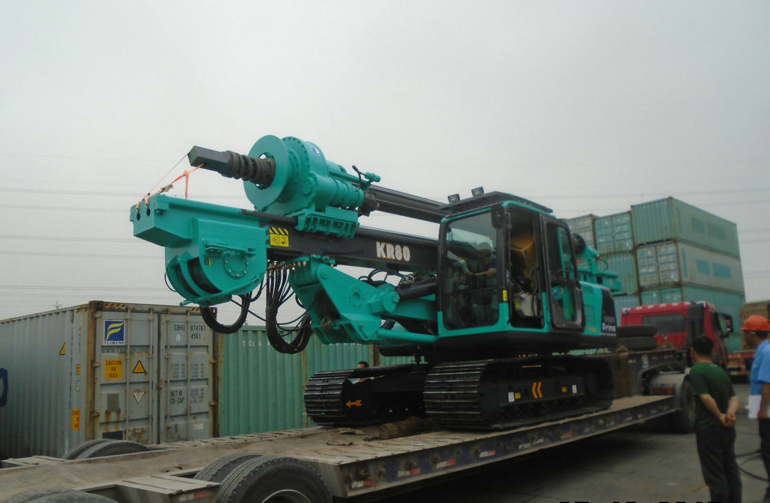 Max. torque 80 kN.m Well Hydraulic Rotary Boring Piling Rig Machine ...