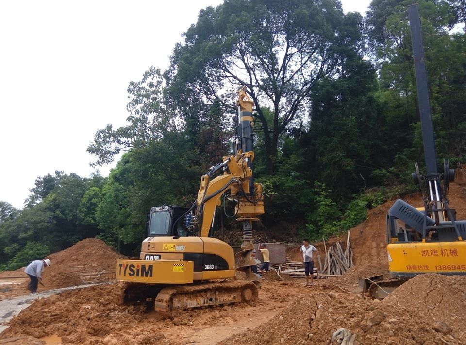 piling rig hire Max. Depth 10m Max. Diameter 1000mm Tysim KR40A torque ...