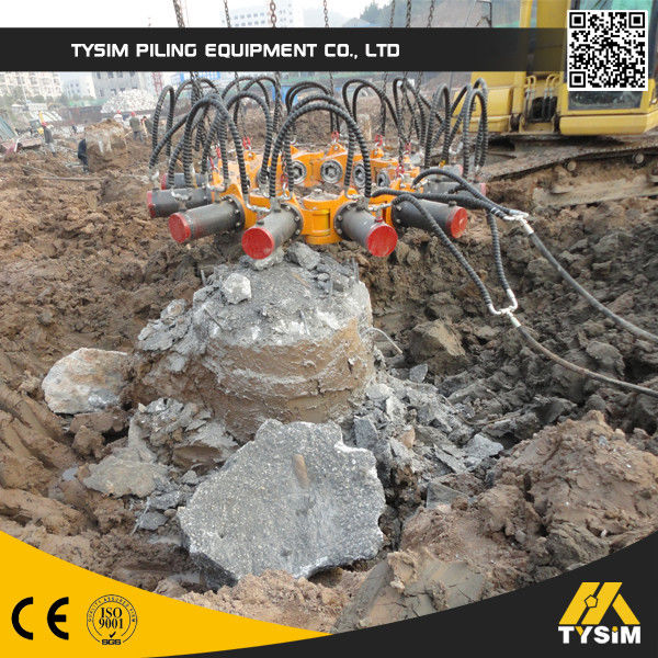 Square Hydraulic Pile Cutter , Hydraulic Pile Breaker With Ce Conrete ...