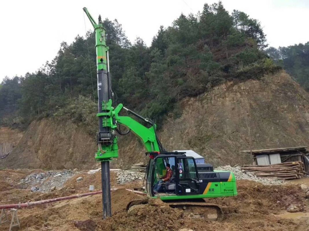 Stable Ground Bored Hole Pile Driving Machine KR50A Green Color Max ...