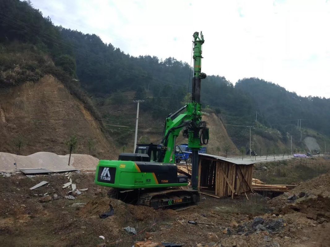 Pile Boring Equipment / Rotary System Drilling Rig 24m Depth 1200mm ...