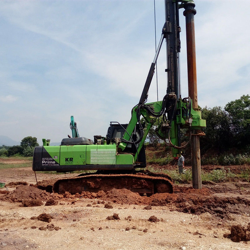 52m Depth Bored Pile Driving Machine With CAT Chassis Construction Pile ...