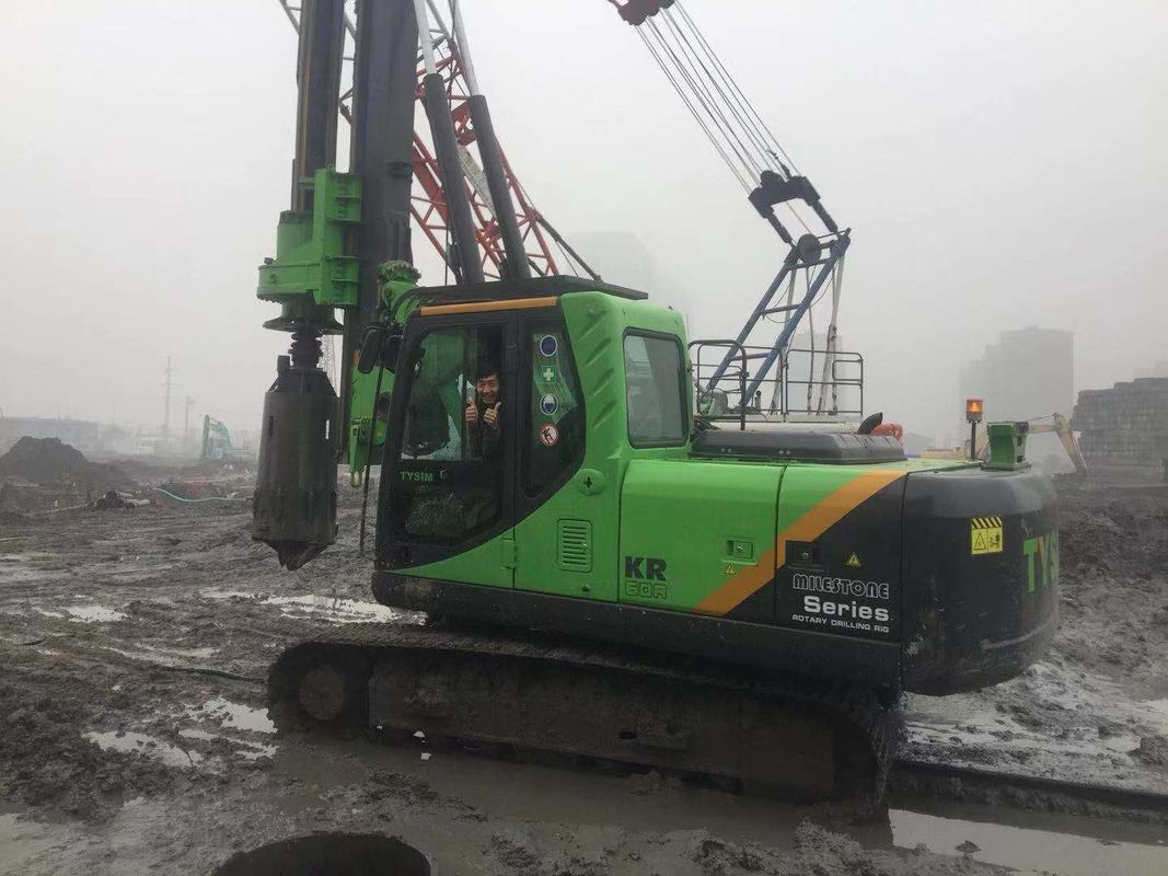 20m Small Borehole Drilling Hydraulic Piling Machine Max. drilling ...