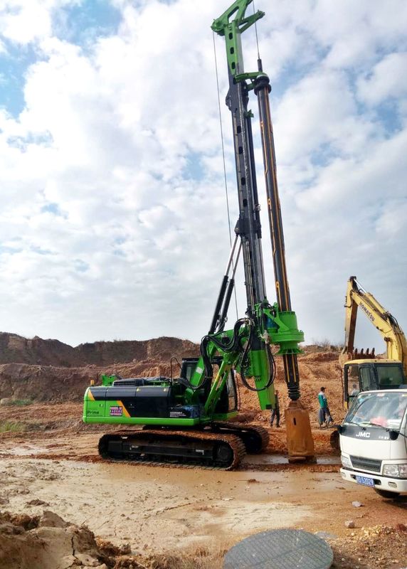 TYSIM KR150C Rotary Drilling Rig 37m Interlocking Kelly Bar Max Pile ...