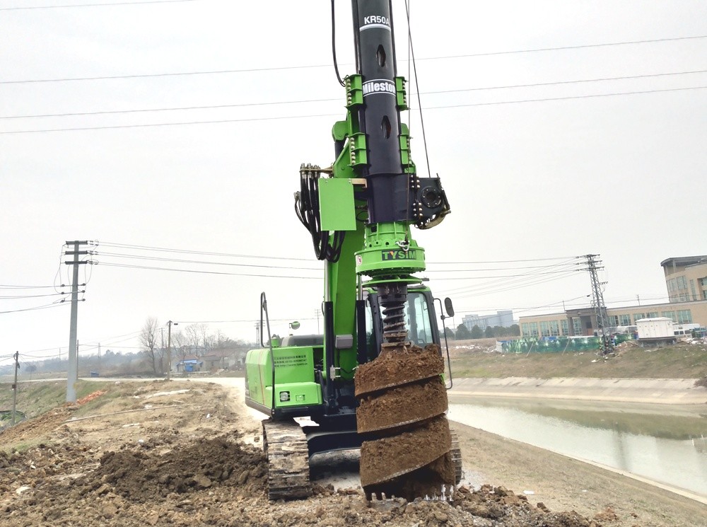 KR50 Hydraulic Piling Rig Machine Hire with excavator drilling ...