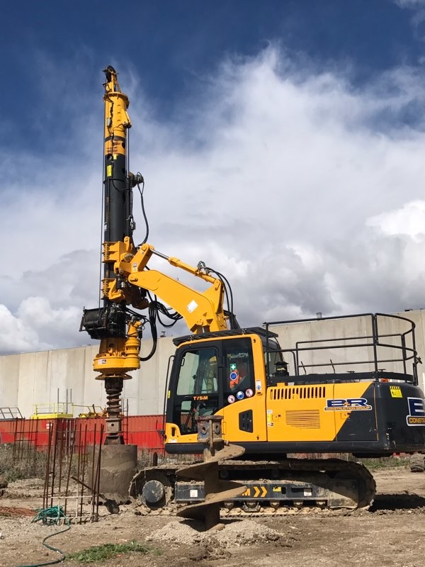 KR50A Modular Hydraulic Piling Rig , Hydraulic Borehole Machine Max ...