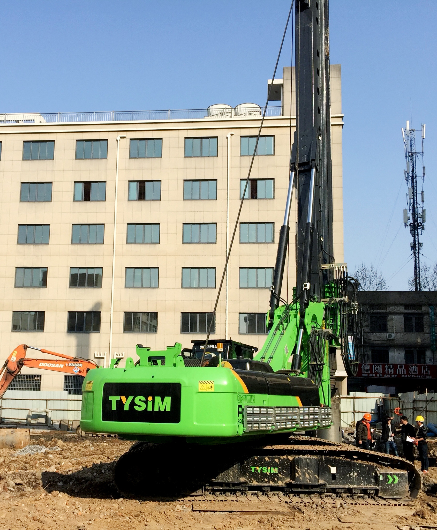 Drilling Depth 80m 23rpm Piling Rig Machine With Kelly Bar Max ...