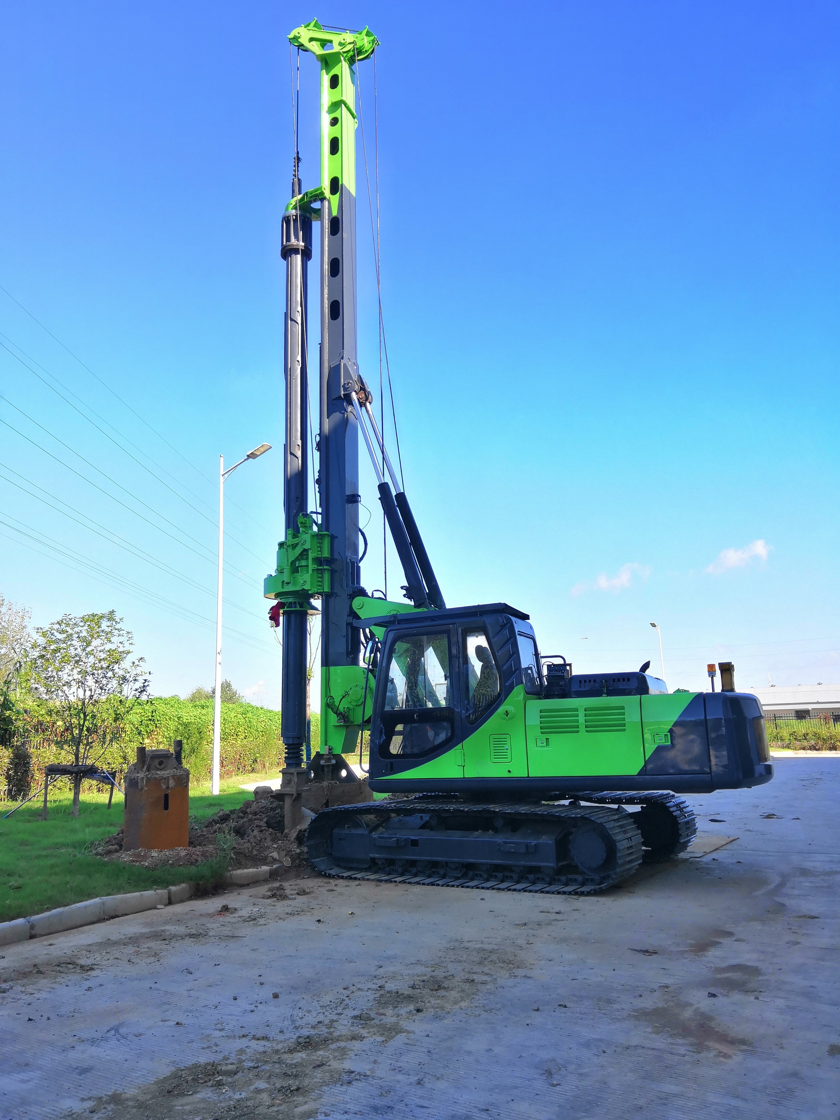 TYSIM KR80A Piling Rig Machine 22 m Interlocking Kelly Bar Diameter ...