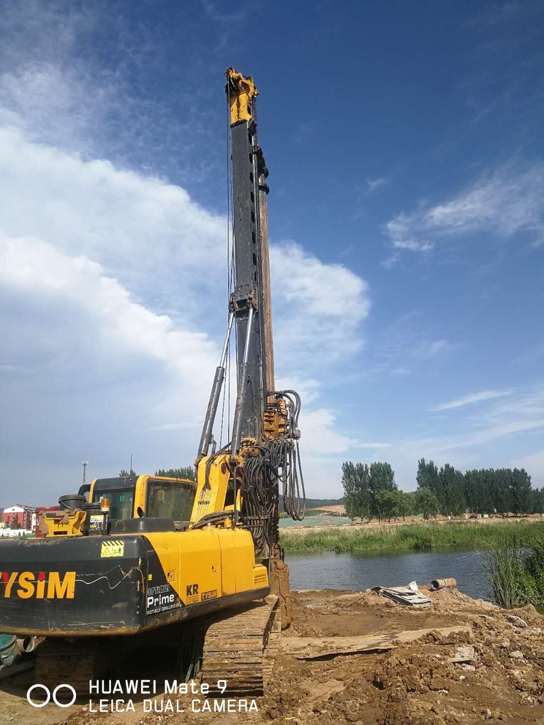 TYSIM KR80A hydraulic hammer pile drilling rig , excavator piling ...